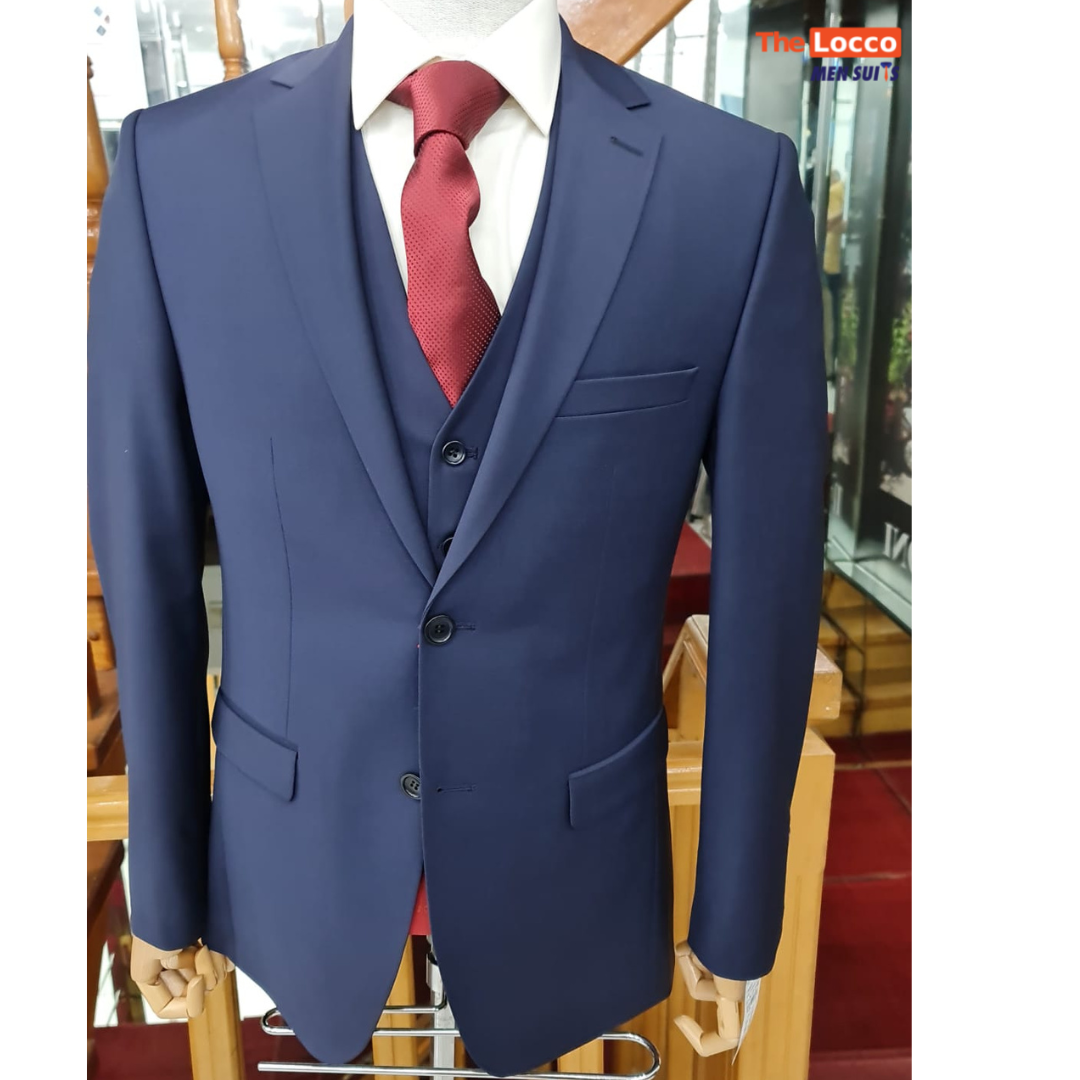 Teddy Berry 100% wool Navy Blue Slim Fit Suit in Nairobi - TheLocco