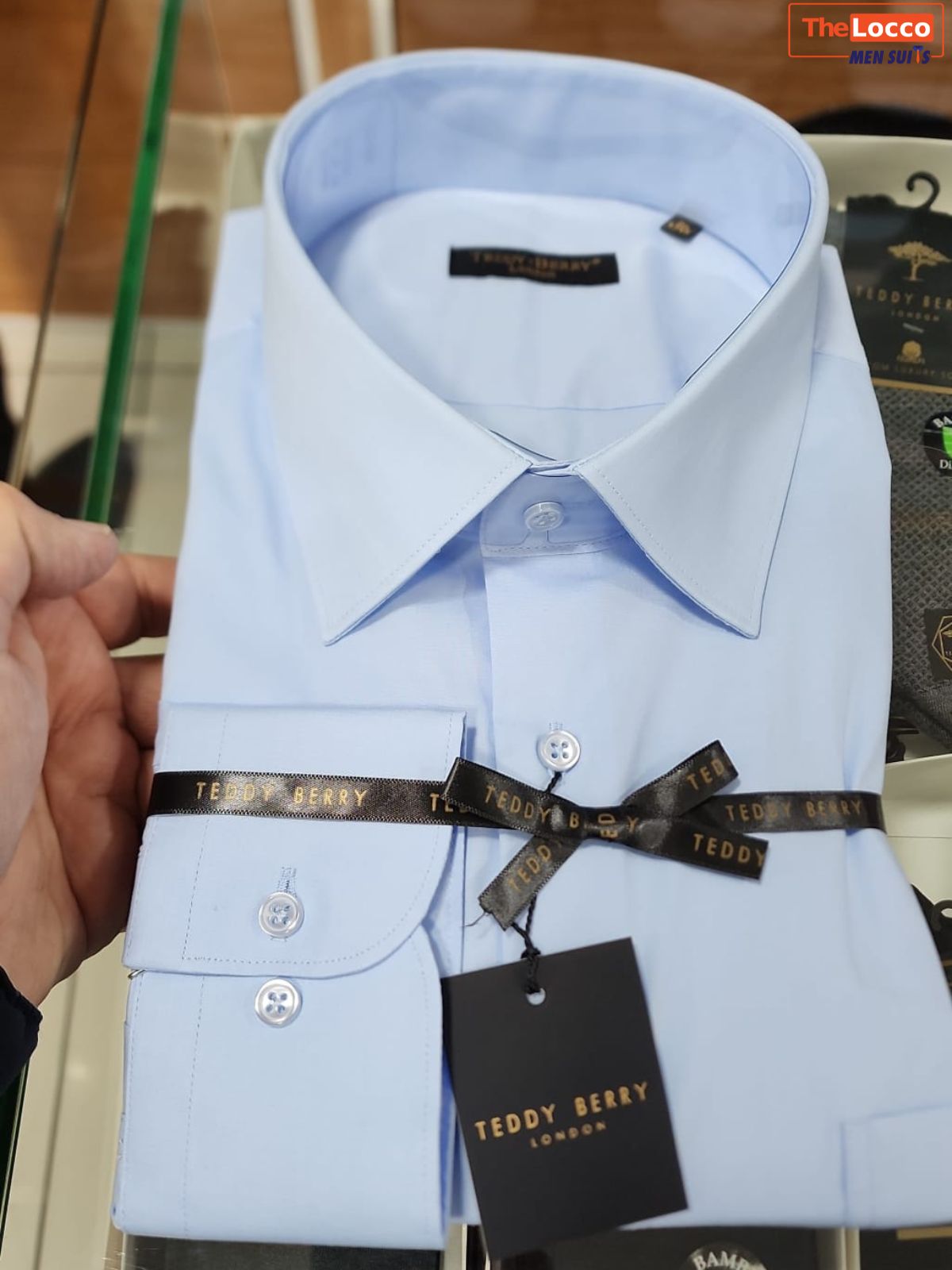 Powder Blue Shirt For Men Formal,100% Cotton - TheLocco